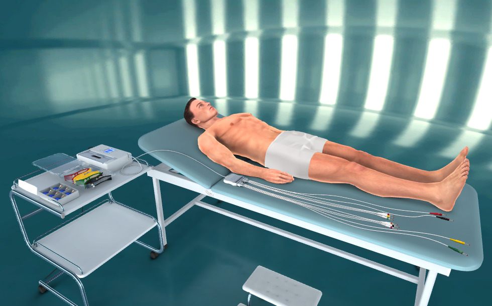 ECG machine - 3D scene - US Mozaik Digital Education and Learning