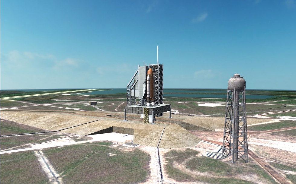 Transbordador espacial - escena en 3D - US Educación digital y aprendizaje Mozaik