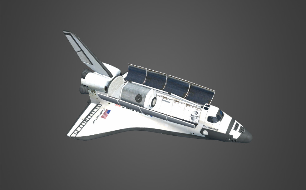 Transbordador espacial - escena en 3D - US Educación digital y aprendizaje Mozaik