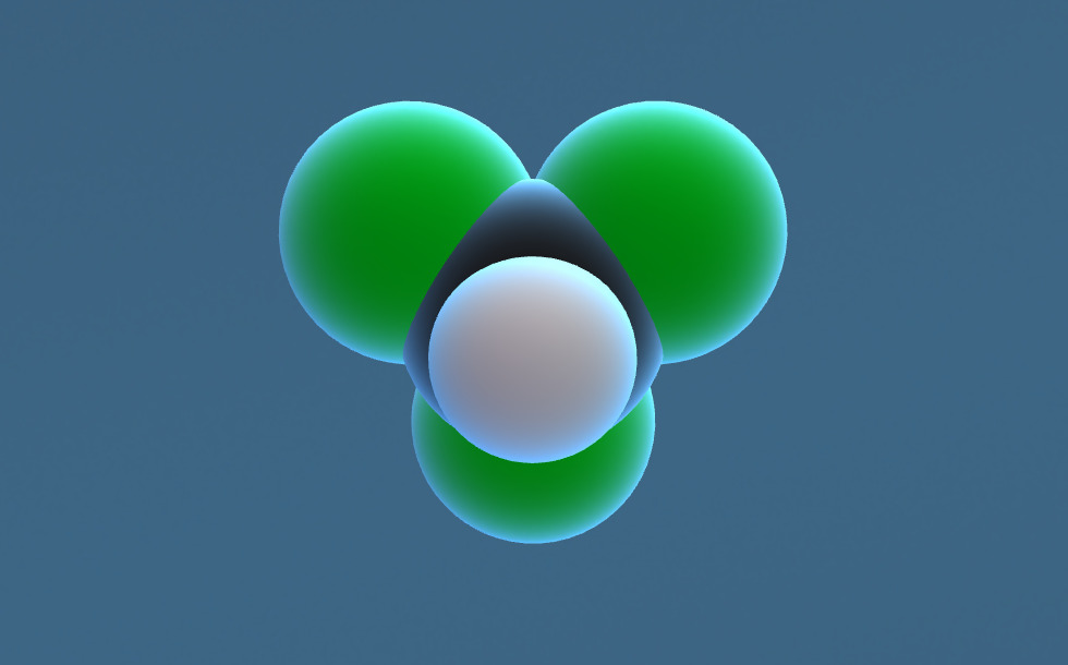 Triclorometano, cloroformo (CHCl₃) - escena en 3D - US Educación ...