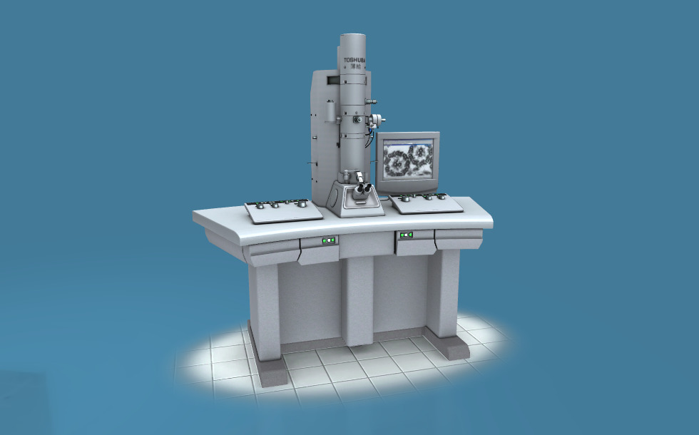 ¿Cómo funciona el microscopio electrónico? - escena en 3D - US ...